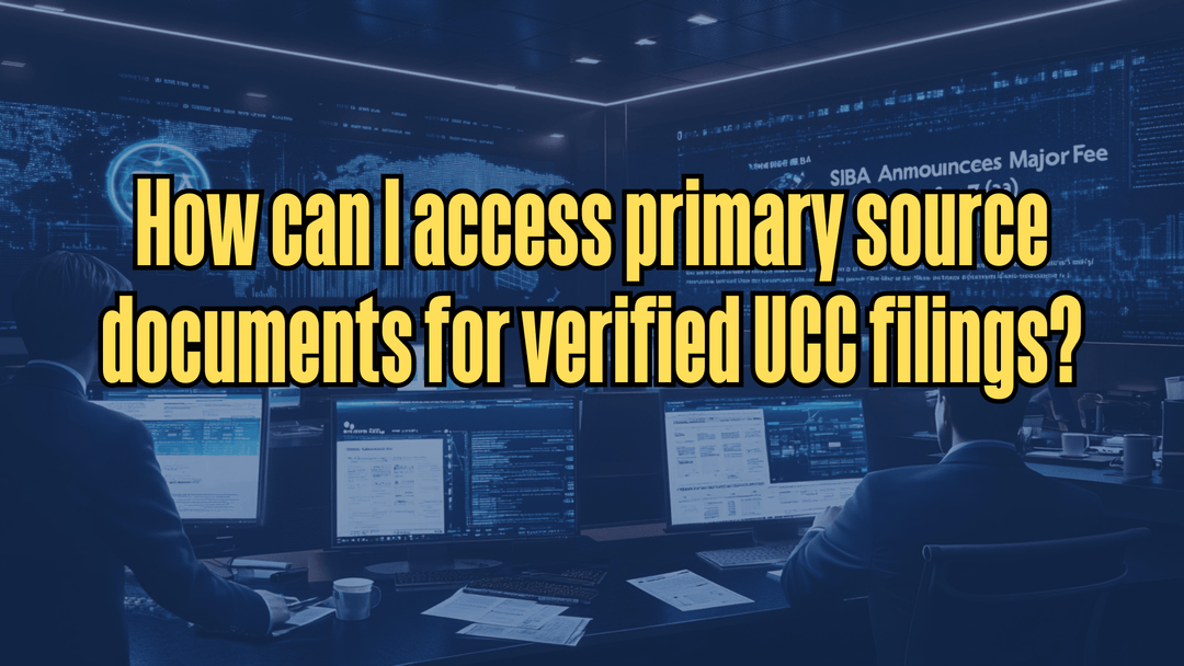 How can I access primary source documents for verified UCC filings?